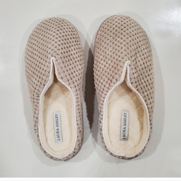 Laura Ashley | Shoes | Laura Ashley Memory Foam Taupe Slippers New ...